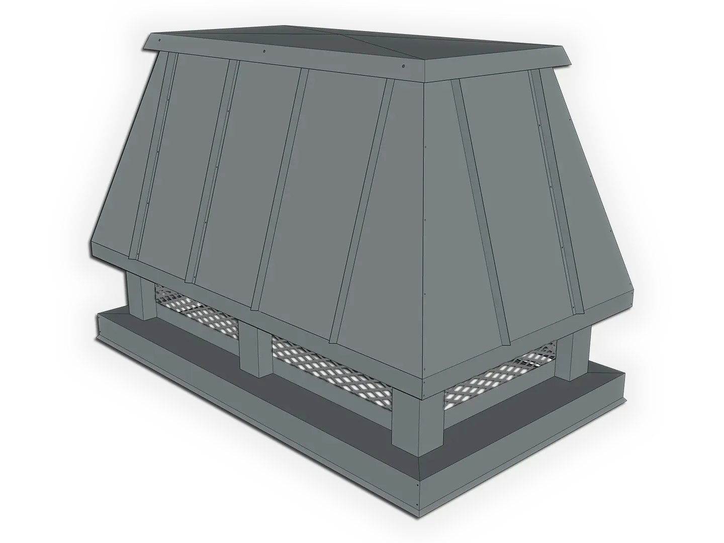 Standing Seam Roof Chimney Cap / Shroud | KM Sheet Metal